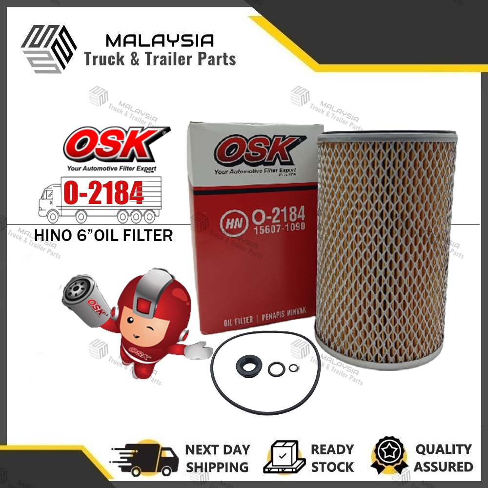 OSK O-2184 HINO EH700-6" EL100 OIL FILTER (15607-1090) | Shopee Malaysia