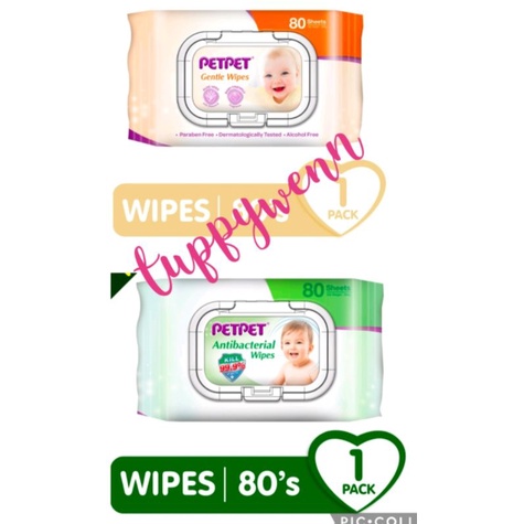 PETPET baby wipes 80s | Shopee Malaysia