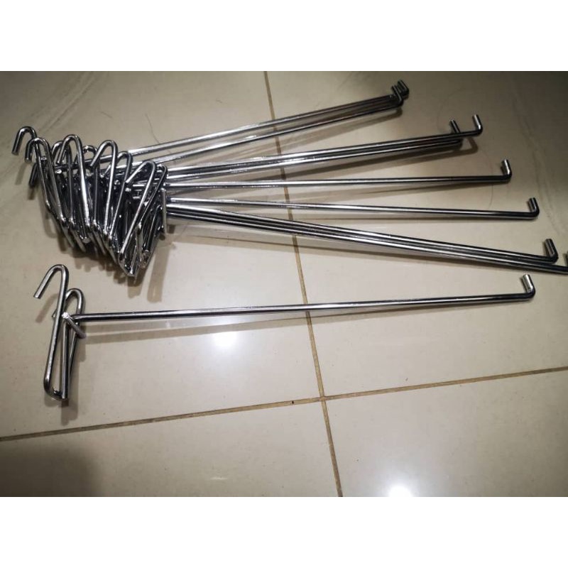 Chrome Display Netting Hook 12 inch (Second hand) | Shopee Malaysia