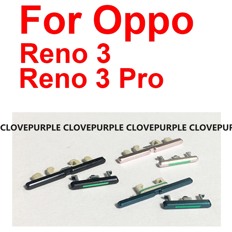 For OPPO Reno 3 Reno 3 Pro Power Volume Side Buttons Keys On Off Up ...