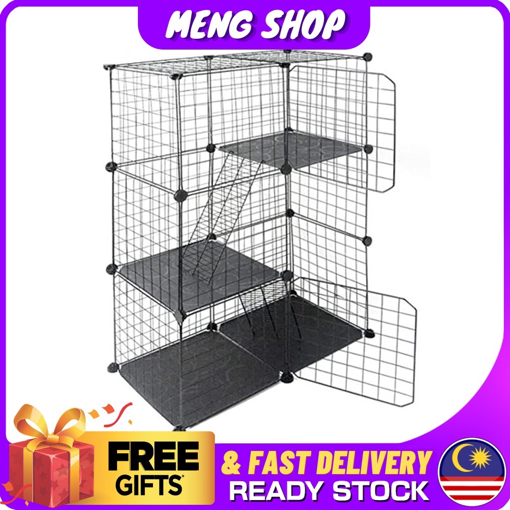 MengShop [Ready Stock] Cat Besi Rack Grid Wire Rack Storage Rack ...
