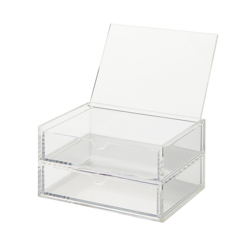 MUJI Acrylic Case 2 Rows with Lid - Clear | Shopee Malaysia