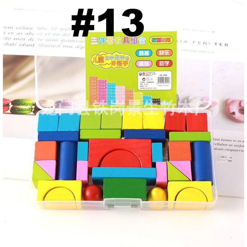 Blok Kayu Mainan Pendidikan Anak Edu Toy Wooden Educational Toys Kids ...