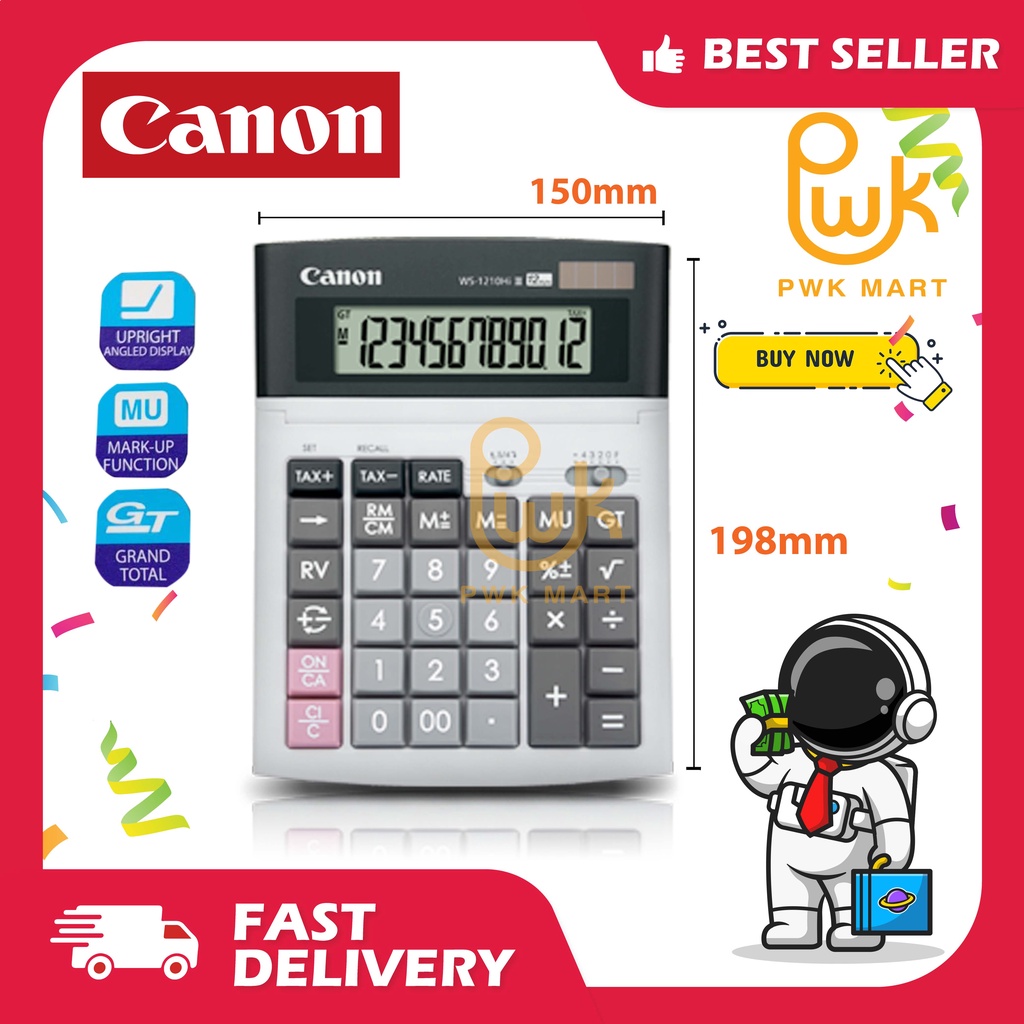 🔥100% ORIGINAL🔥Canon WS-1210 HI III 12 Digits Calculator🔥Ready Stock🔥 ...