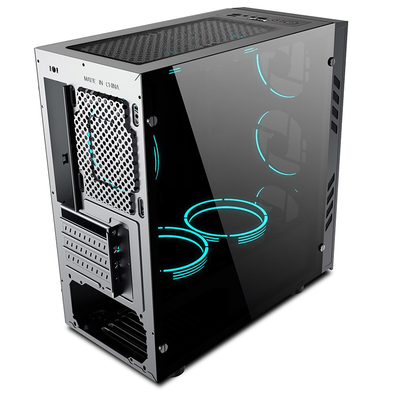 Aigo Black Tech MINI mATX Chassis | Front Panel Tempered Glass | Shopee ...