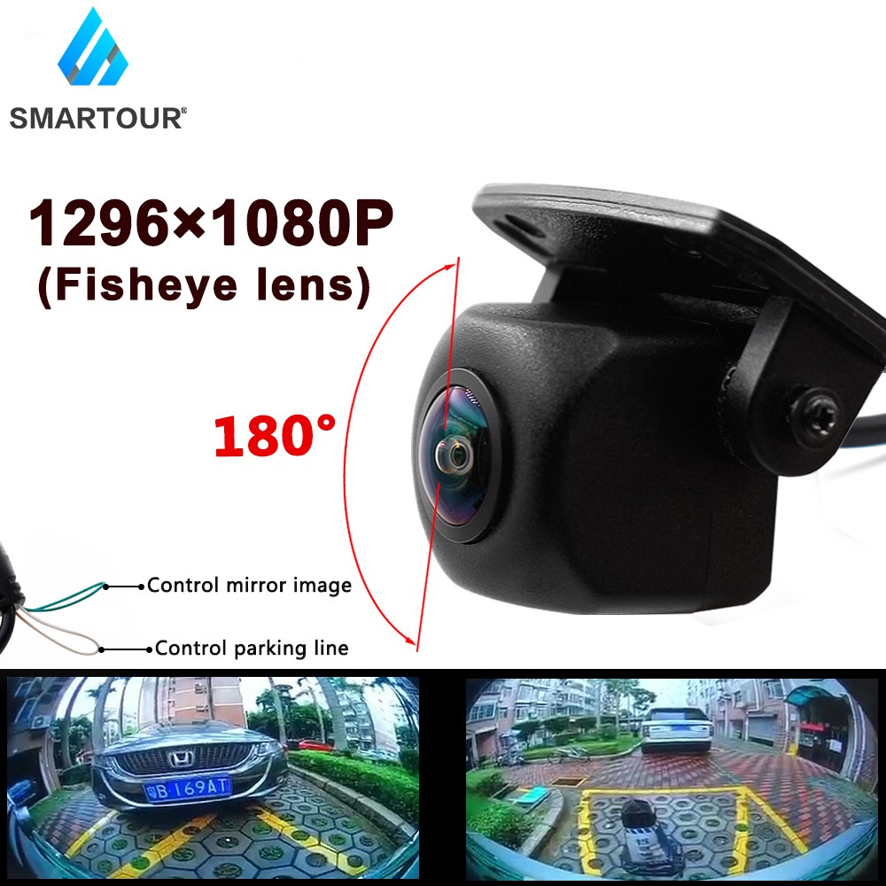 Smartour HD 1296x1080P 180 Degree Fisheye Lens Night Vision Vehicle ...