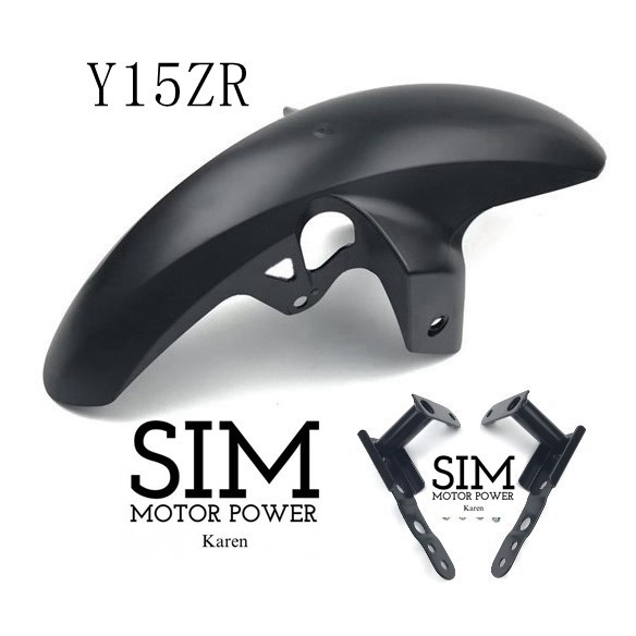 YAMAHA Y15 Y15ZR YSUKU V2 FRONT FENDER Y15 V2 MUDGUARD SHINY BLACK ...