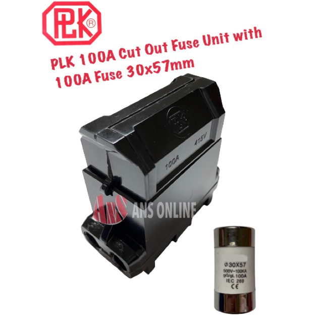 PLK 100A Cut Out Unit with Fuse / or without Fuse (Option) | Shopee ...