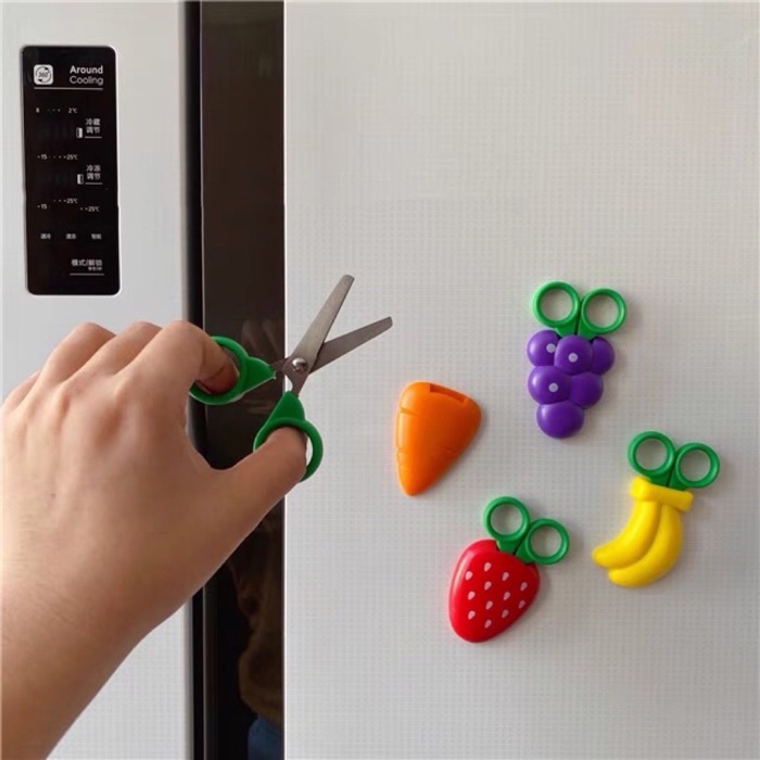 Magnet Scissor Refrigerator Round Head Fruit Cute Scissor ...