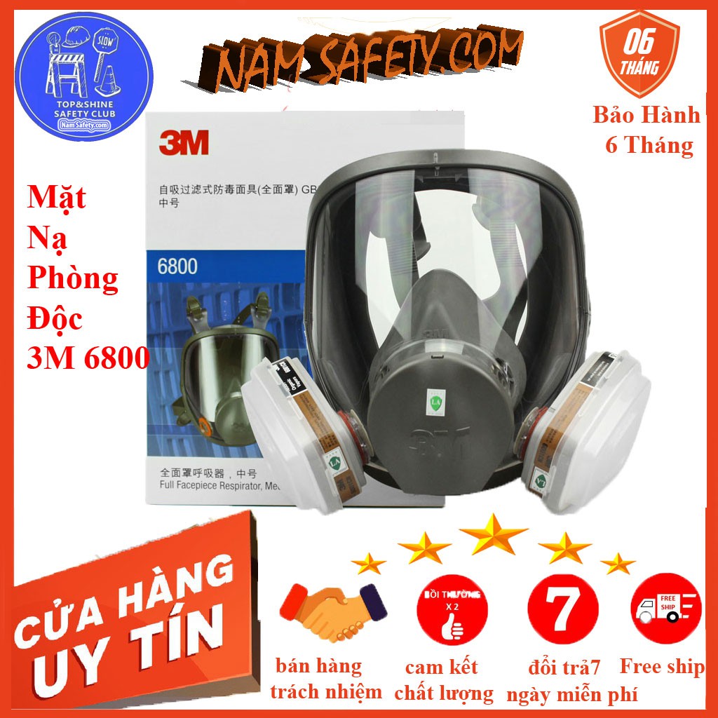 3M 6800 mask, The whole mask is toxic, anti-chemical | Shopee Malaysia