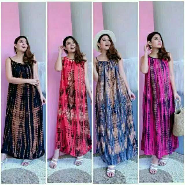 Beautiful BALI DRESS LOBEK (LOWBACK) LONG TIE DYE MODEL | Nideari BALI ...