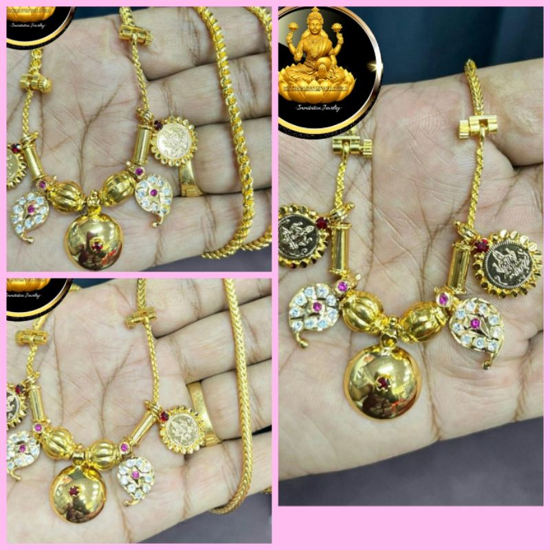 (READY STOCK)POTTU THALI SET(NOT916)1Gramgoldplated | Shopee Malaysia