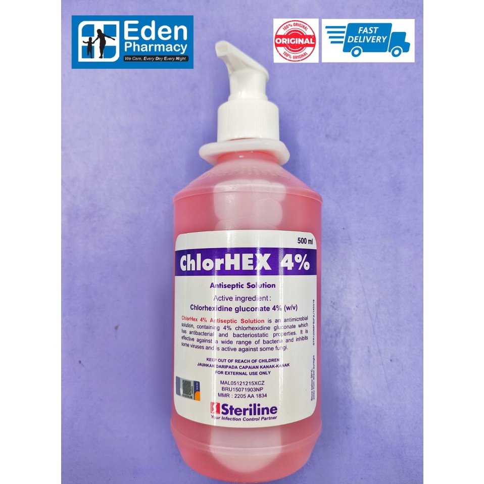 Steriline Chlorhex 4% Antiseptic Solution, chlorhexidine ( 500ml ) | Shopee Malaysia