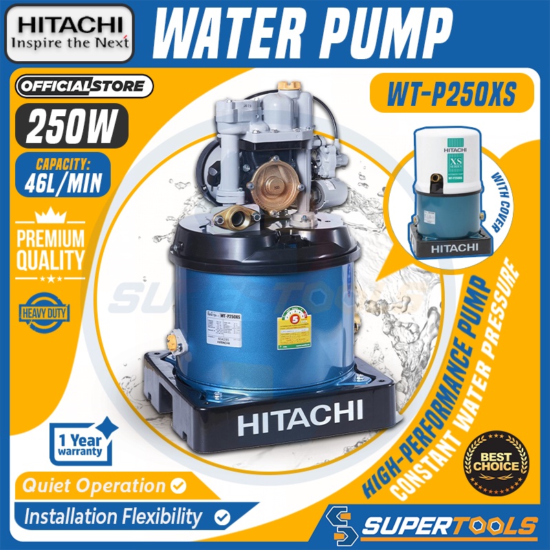 (100% Original) Hitachi Water Pump WT-P250XS Tank Type Automatic Shallow Well l Pam Air l 1 ...