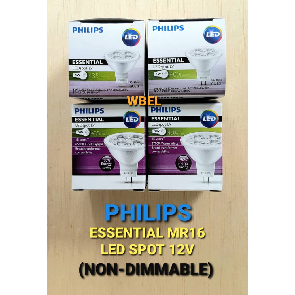 Philips Essential Led Spot 5w 12v Mr16 Gu5 3 6500k 2700k External