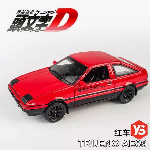 Diecast miniauto 1/32 car Toyota AE86 Trueno initial D children's toy ...