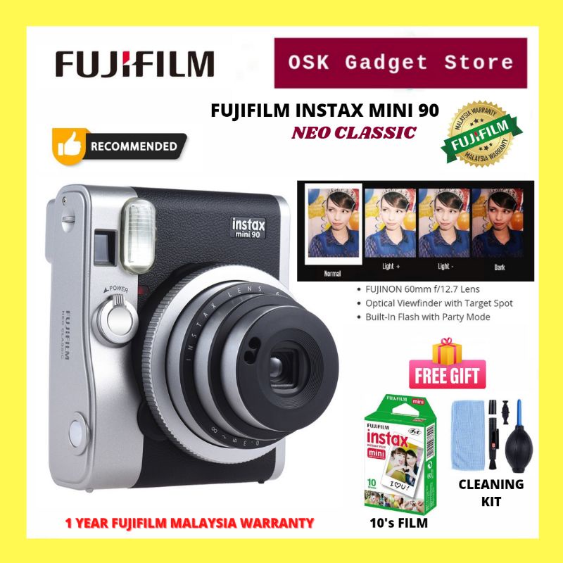 Fujifilm Instax Mini 90 Neo Classic Instant Camera | Bundle Package | 1 Year Fujifilm Malaysia ...