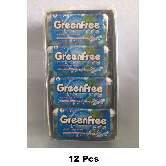 12 Pcs GreenFree Mini Peppermint & Menthol Flavoured Candy12g Each ...
