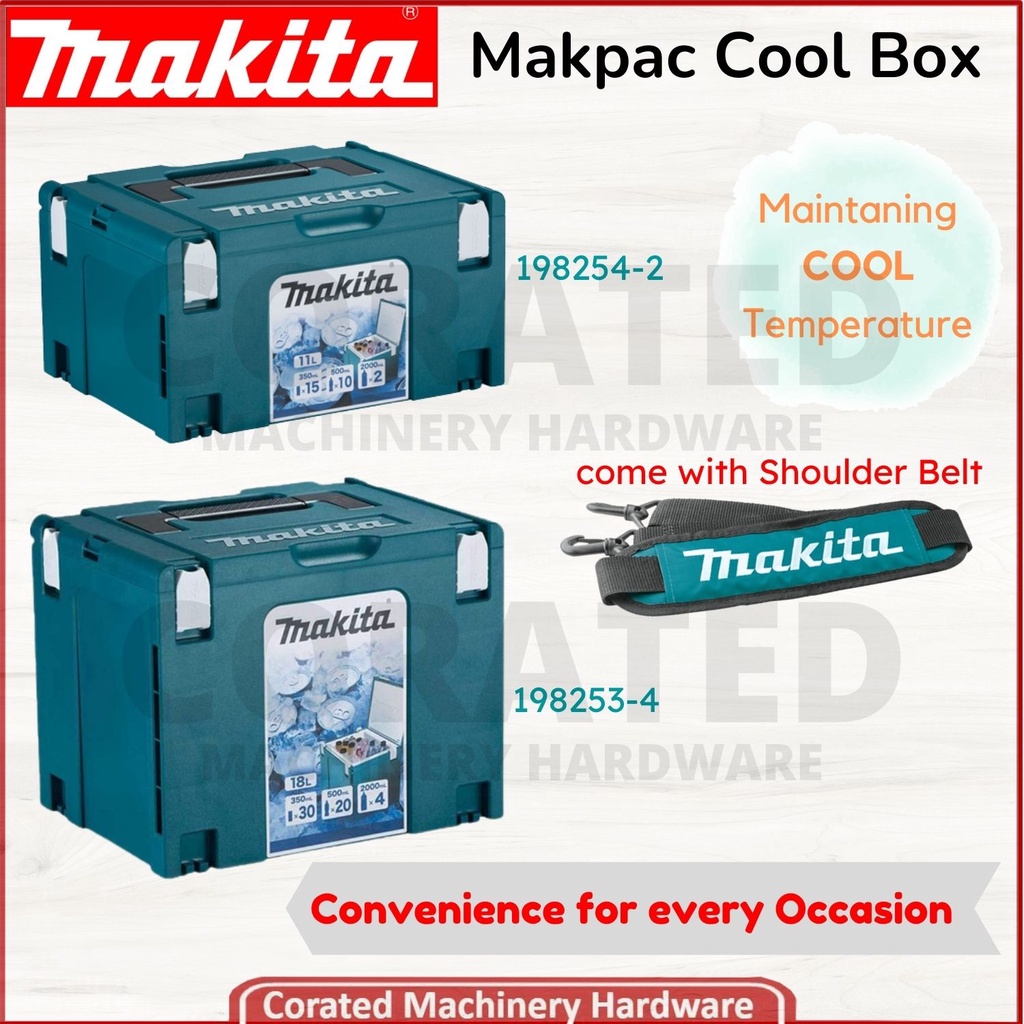 [Corated] Makita Makpac Cool Box 198254-2/198253-4 Kotak Sejuk MAKPAC ...