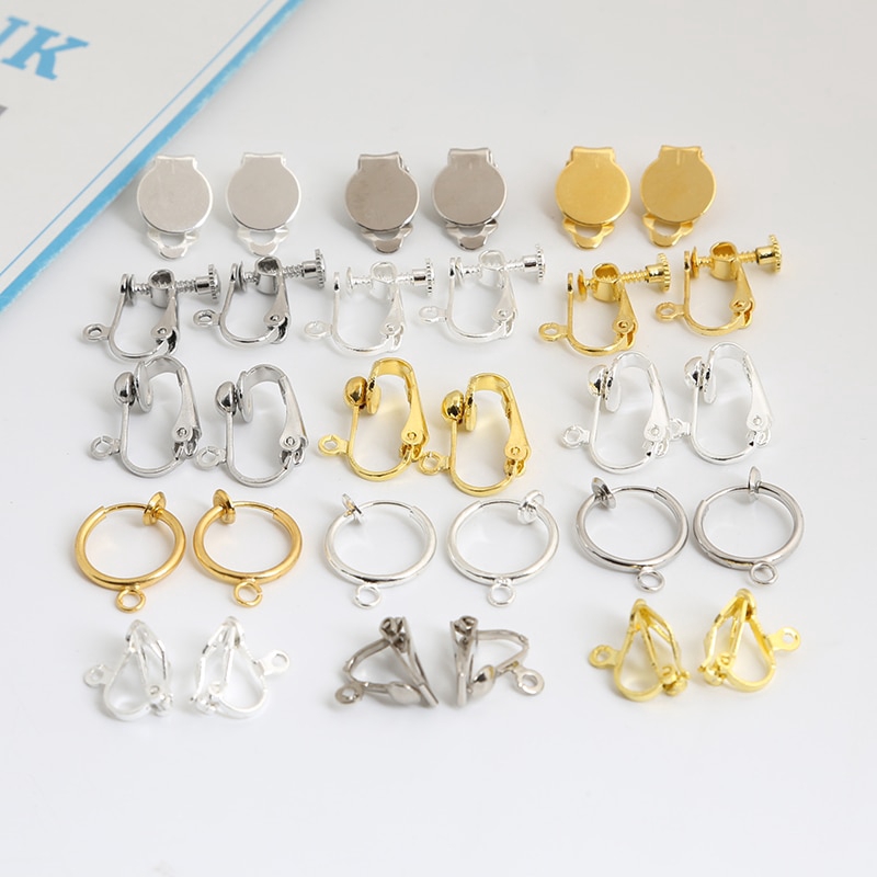 Metal screw Ear Clips Without Pierced Ear clips DIY Ear Clips for ...