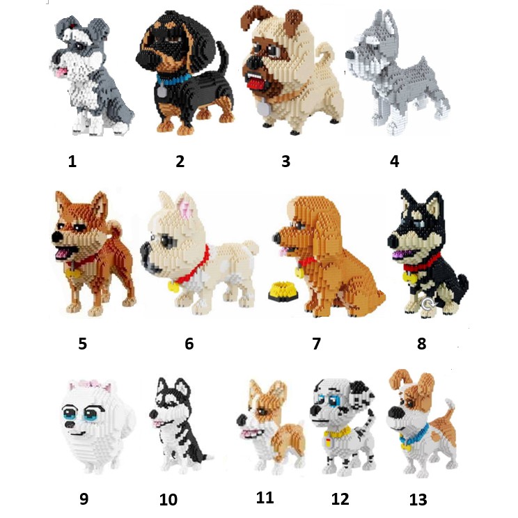Dog Series Nano Block Building Block 狗狗积木 | Shopee Malaysia