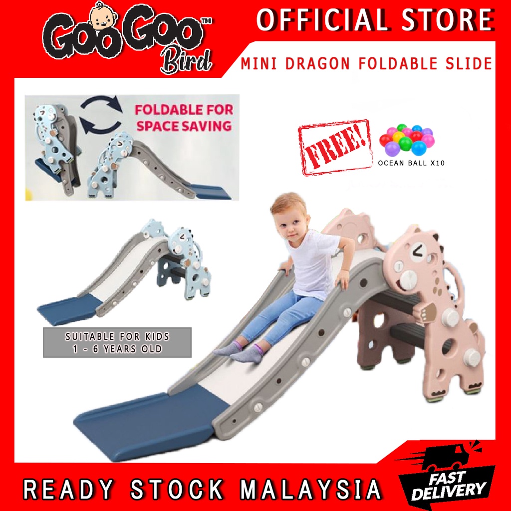 GooGoo Bird Mini Dragon Foldable Children Playground Slide Indoor Baby ...