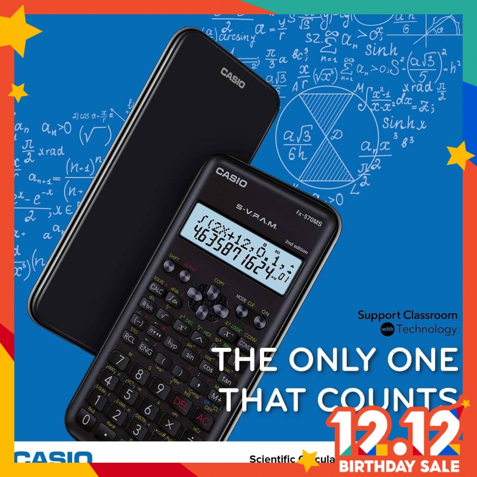 Casio fx-570MS 2nd Edition Non-Programmable Scientific Calculator (100% ...