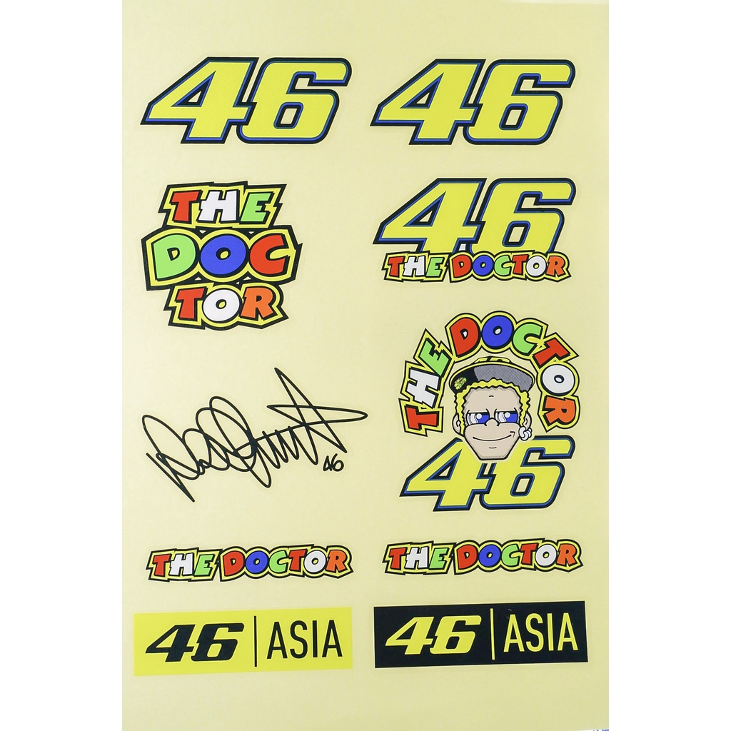EMBLEM STICKER (B) YAMAHA VALENTINO ROSSI VR 46 ASIA ORIGINAL VR46 SGV ...