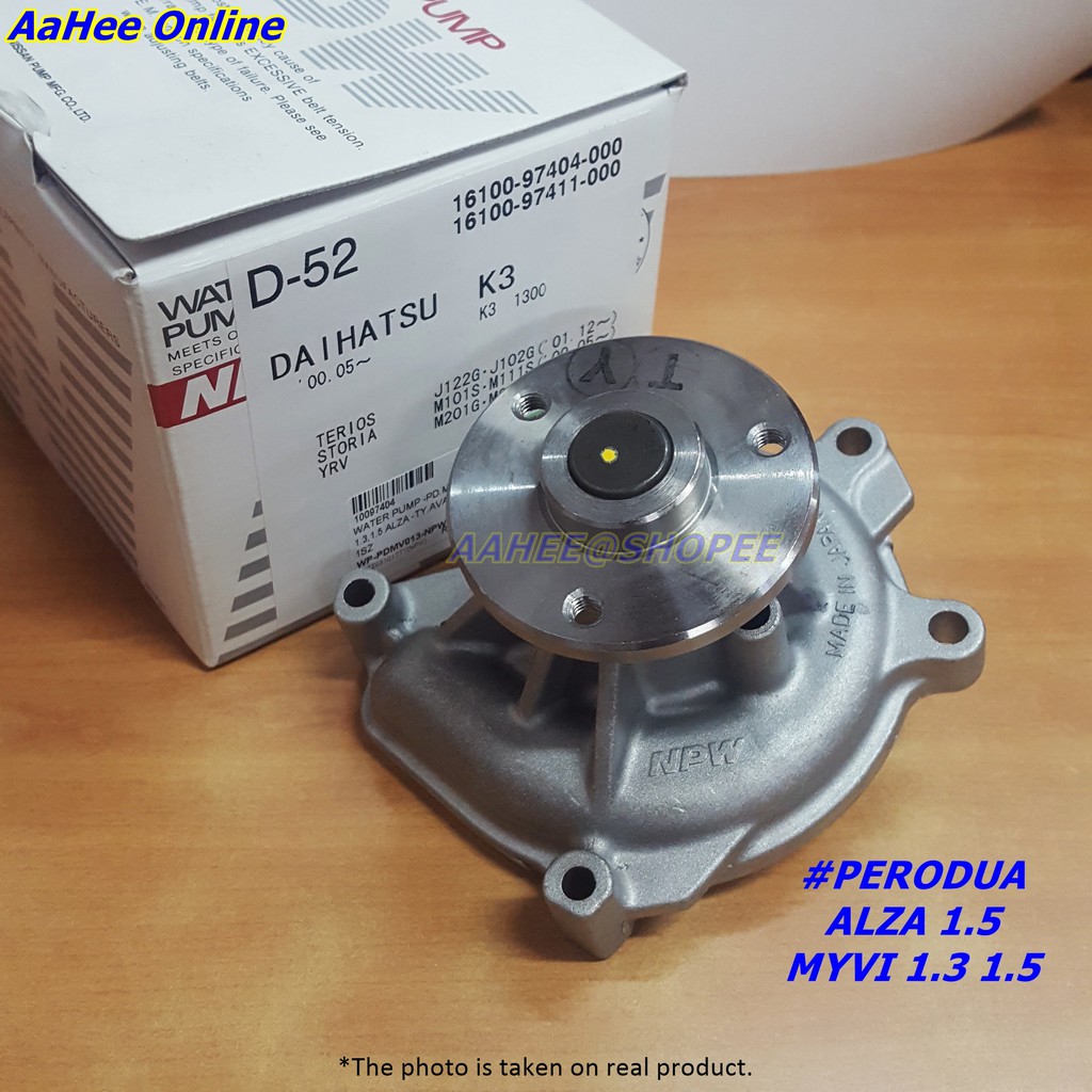 NPW Japan Water Pump - Alza Myvi 1.3,1.5 Perodua Toyota Avanza 1.3 D52 ...