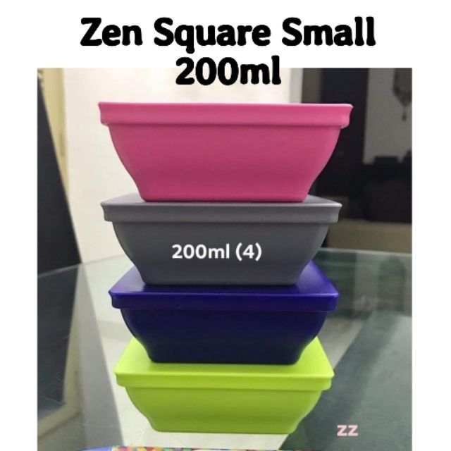 Tupperware Zen Square Small Set (4) | Shopee Malaysia