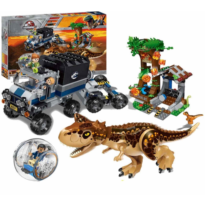 SY1080 Carnotaurus Gyrosphere Escape Jurassic World Dinosaur Building ...