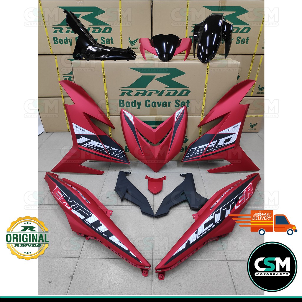 [READY STOCK] Coverset Bodyset Yamaha EXCITER RC Y15 Y15ZR V1 V2 Mat Black Red Orange 2020 ...