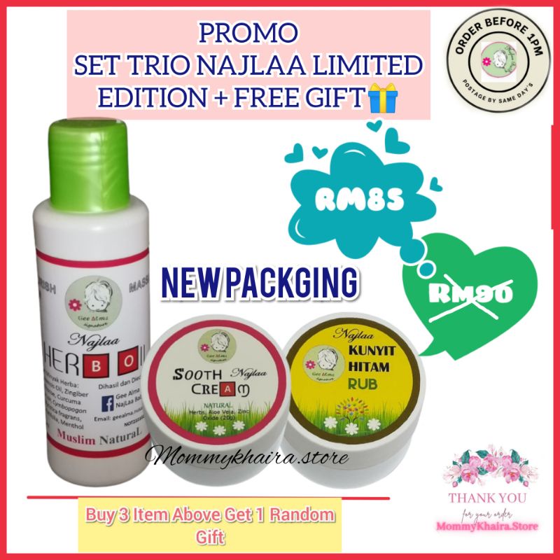 🔥PROMO🔥Set Trio Najlaa/First Aid Kid Najlaa/Najla Baby Skincare/Rawat ...