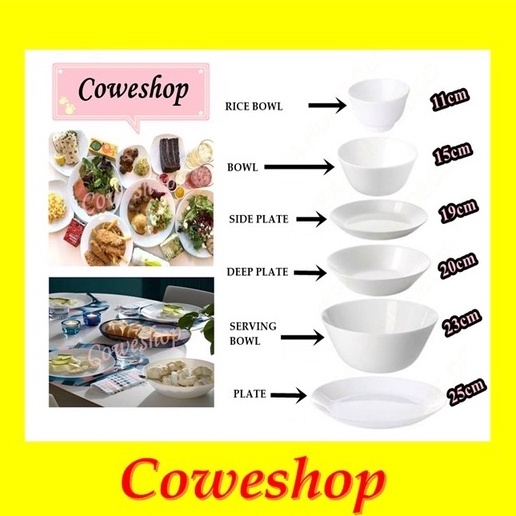 READY STOCK!!! PINGGAN / Plate Tableware (plate, deep plate, bowl, side ...