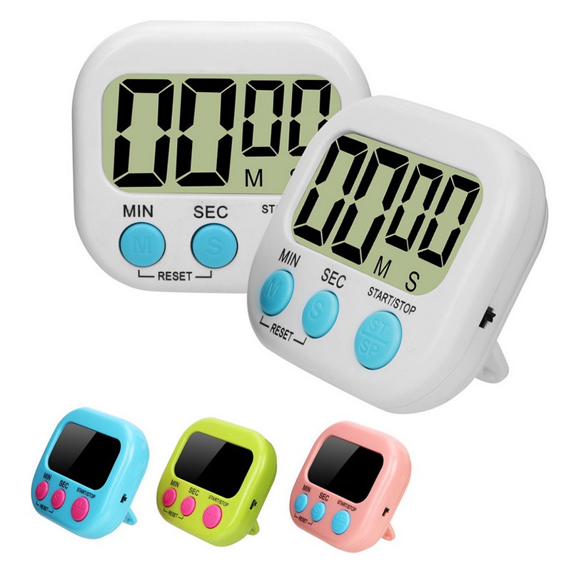 LCD Digital Kitchen Countdown and Count Up Timer Clock with Magnetic ...