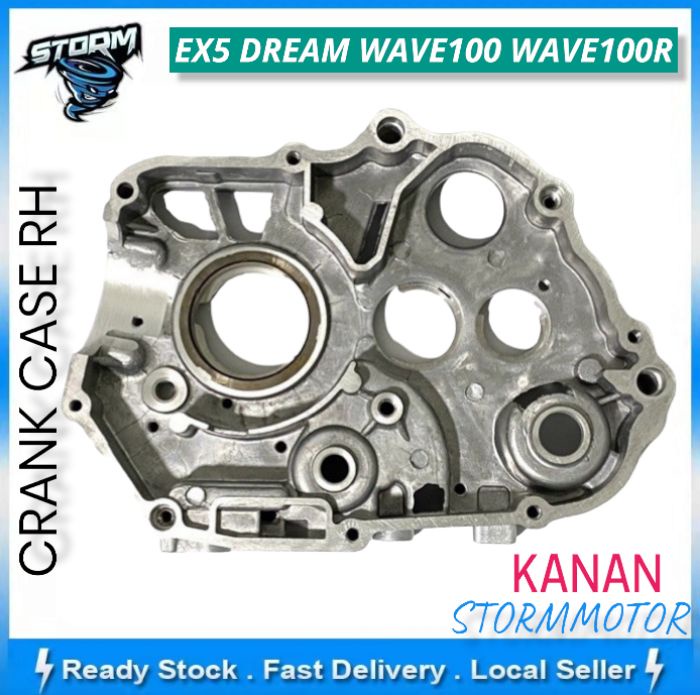 ENGINE CRANK CASE RH STD EX5/DREAM ENGINE COVER KANAN EX5 DREAM WAVE100 ...