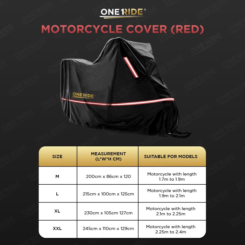 [BEST] ONERIDE Waterproof Motorcycle Cover Dust UV Outdoor Protection ...