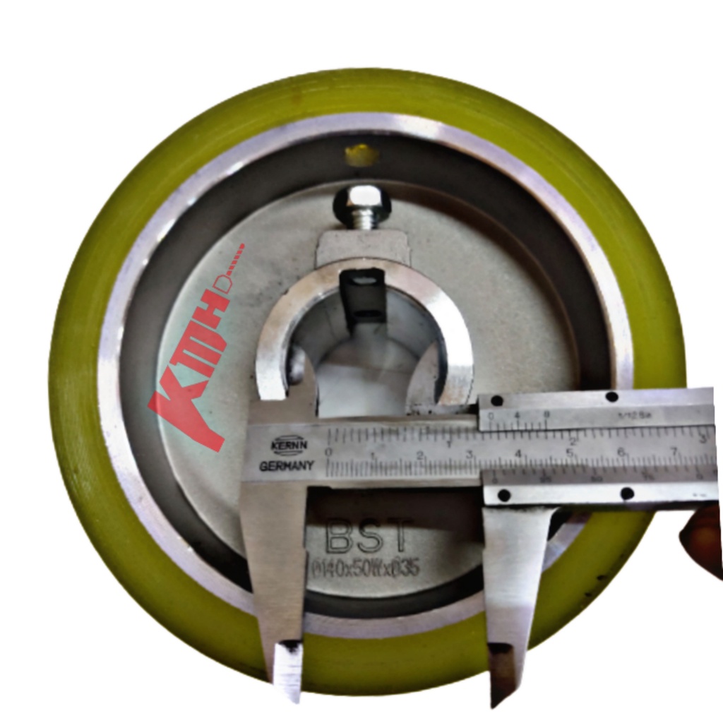 RUBBER ROLLER Ø140*Ø35*50mm(KEYWAY) Durable Industrial PU Load Roller ...