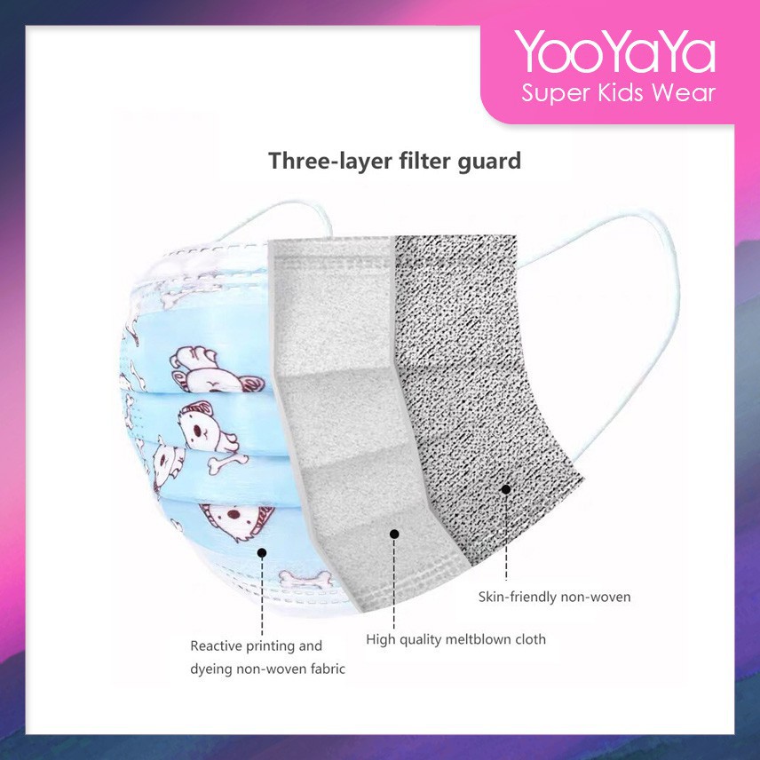 [ M'SIA READY STOCK ] Kids 3 ply cartoon face mask (lowest price ...