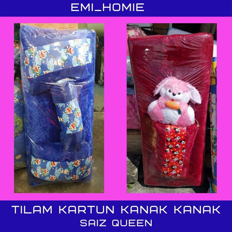 TILAM KARTUN KANAK KANAK GEBU SAIZ QUEEN | Shopee Malaysia