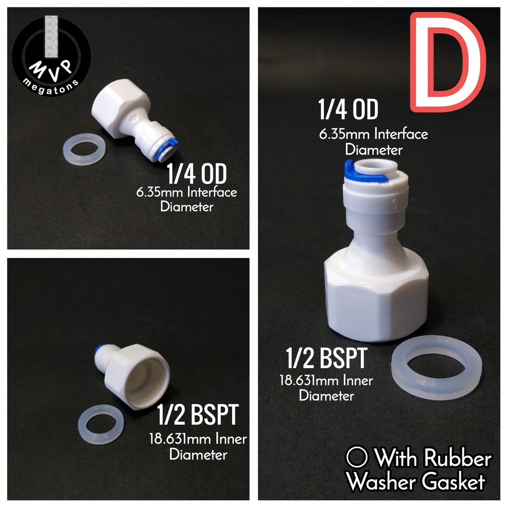RO Fittings Straight Female Adapter BSPT Quick Fittings Quick Connect ...