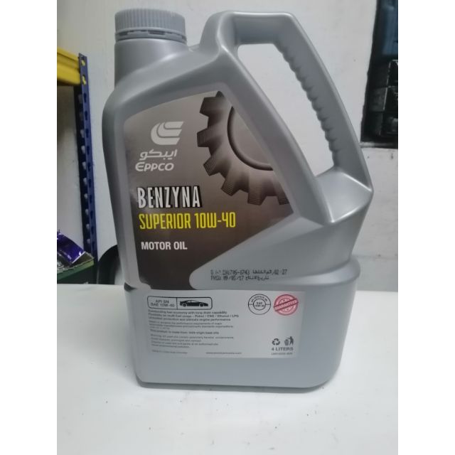 EPPCO BENZYNA SUPERIOR 10W40 ENGINE OIL 4L | Shopee Malaysia
