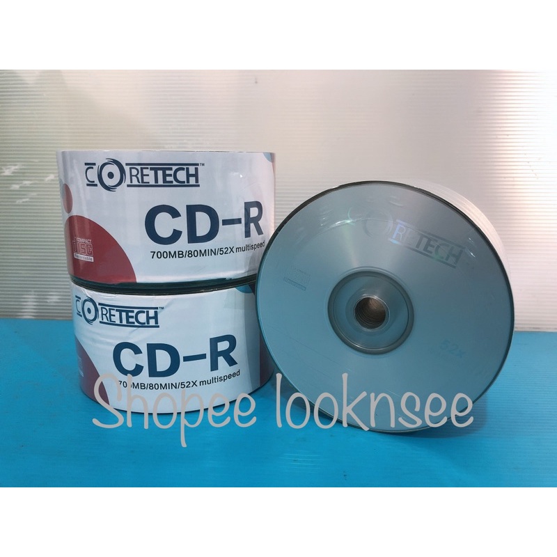 Coretech CD-R / CDR Silver 700MB 80MIN 52X~50Pcs Per Pack | Shopee Malaysia