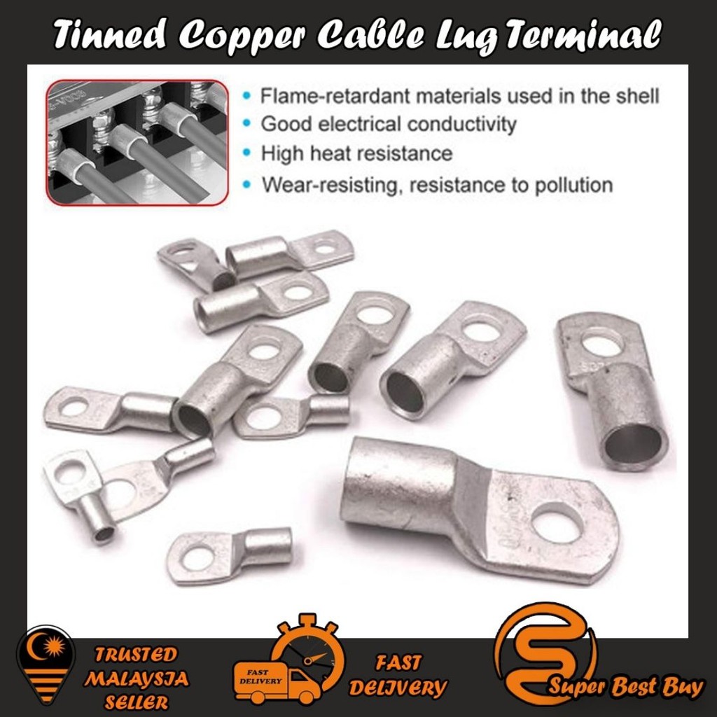 Sino Tinned Copper Cable Lug Terminal - Pure Copper / Tin Plated / High ...