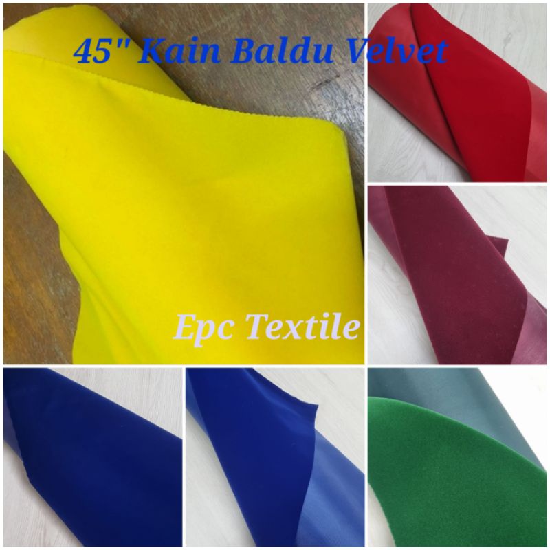 🎀44"/45" Kain Baldu Velvet / Dyed Flock Tafetta Velvet 💥READY STOCK💥🤗 ...