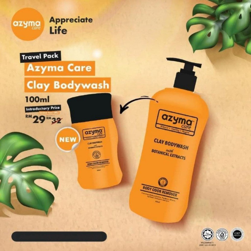 AZYMA CARE - CLAY BODY WASH-/SHAMPOO AZYMA BERKESAN UNTUK MASALAH KULIT ...