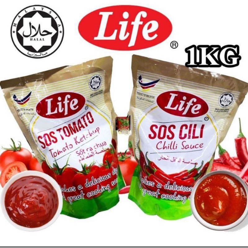 SOS CILI LIFE/SOS TOMATO KETCHUP 1KG | Shopee Malaysia