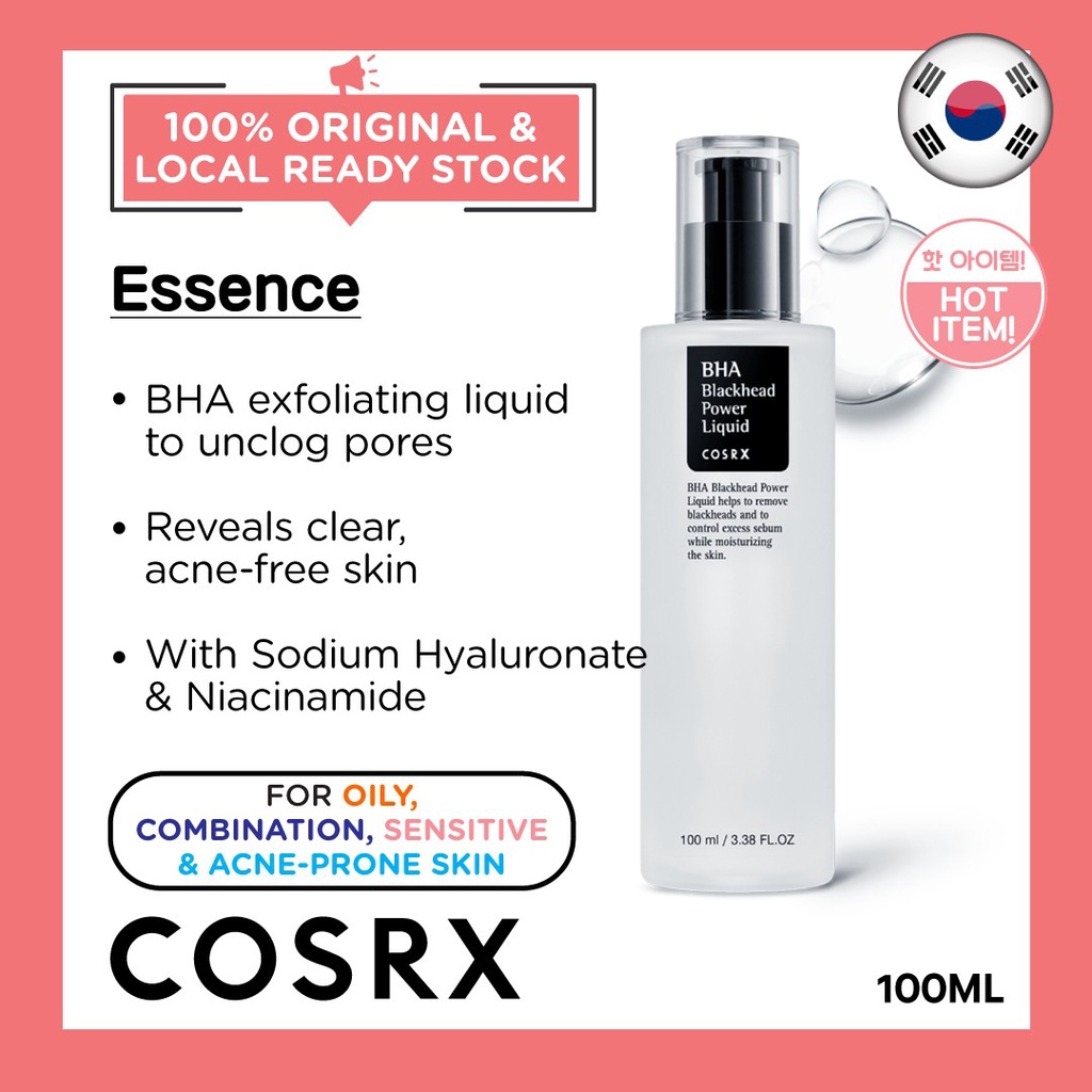 COSRX BHA Blackhead Power Liquid 100ml Natural BHA Willow Bark Water ...