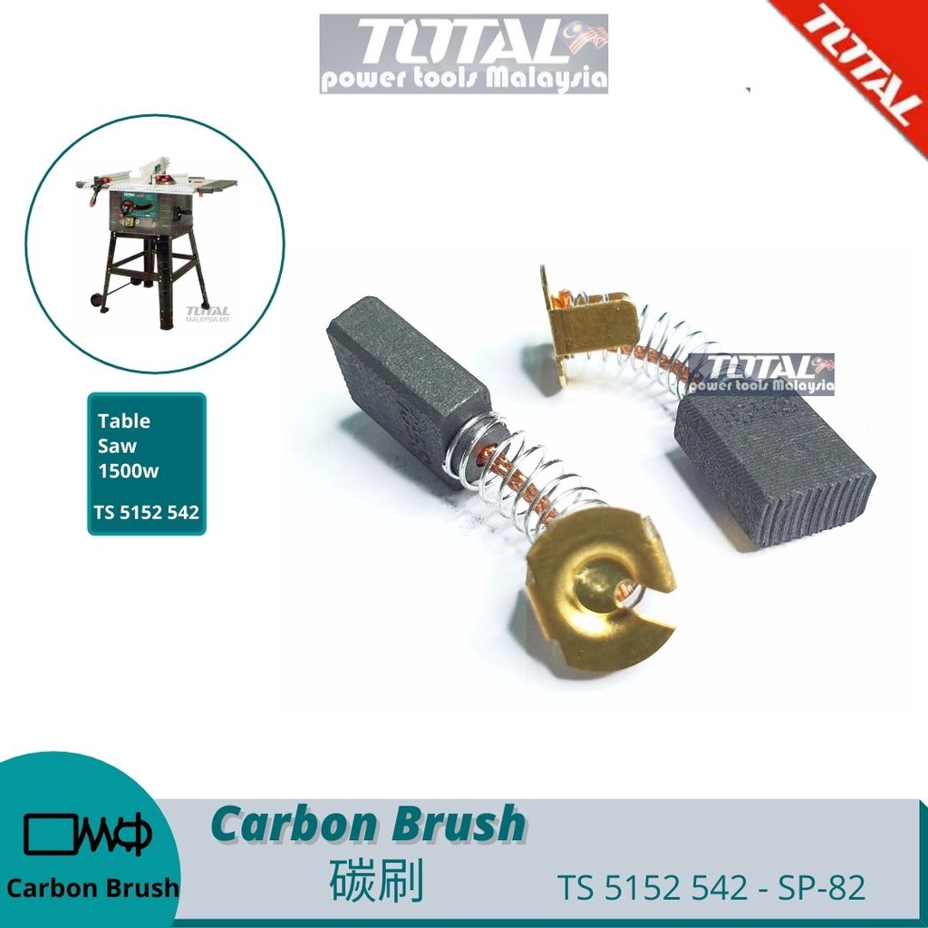 TOTAL 碳刷 Carbon Brush for TS5152542 Table Saw 1500w - TS5152542 SP82 ...