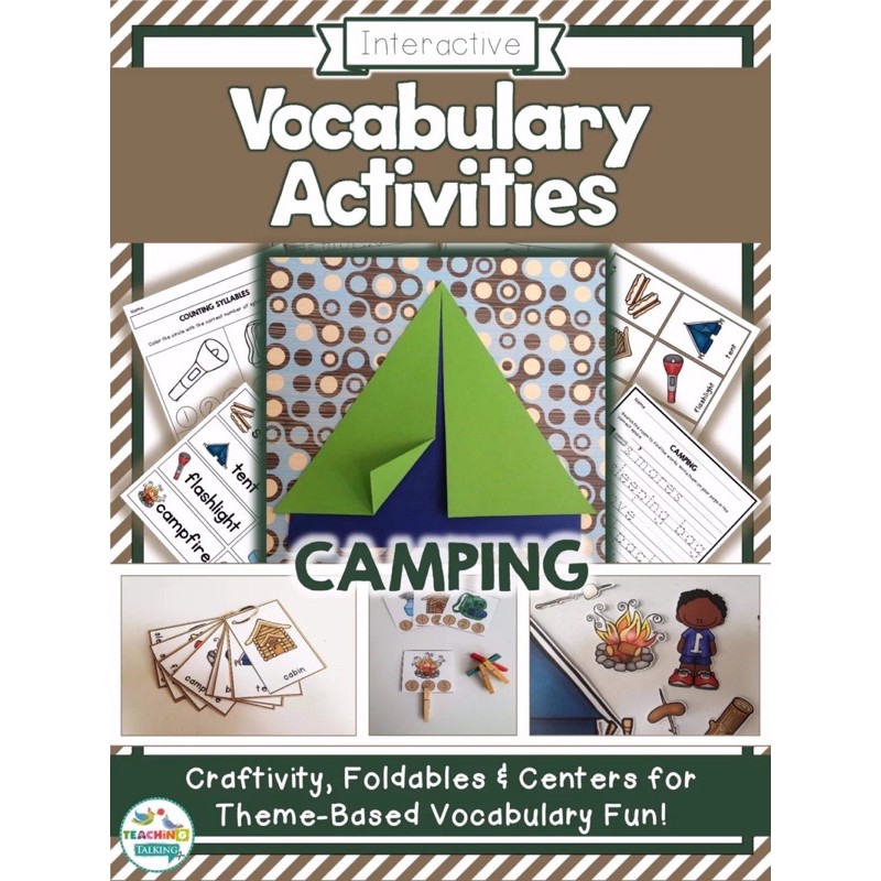 Printable Camping Vocabulary Activities Kid Book | Shopee Malaysia